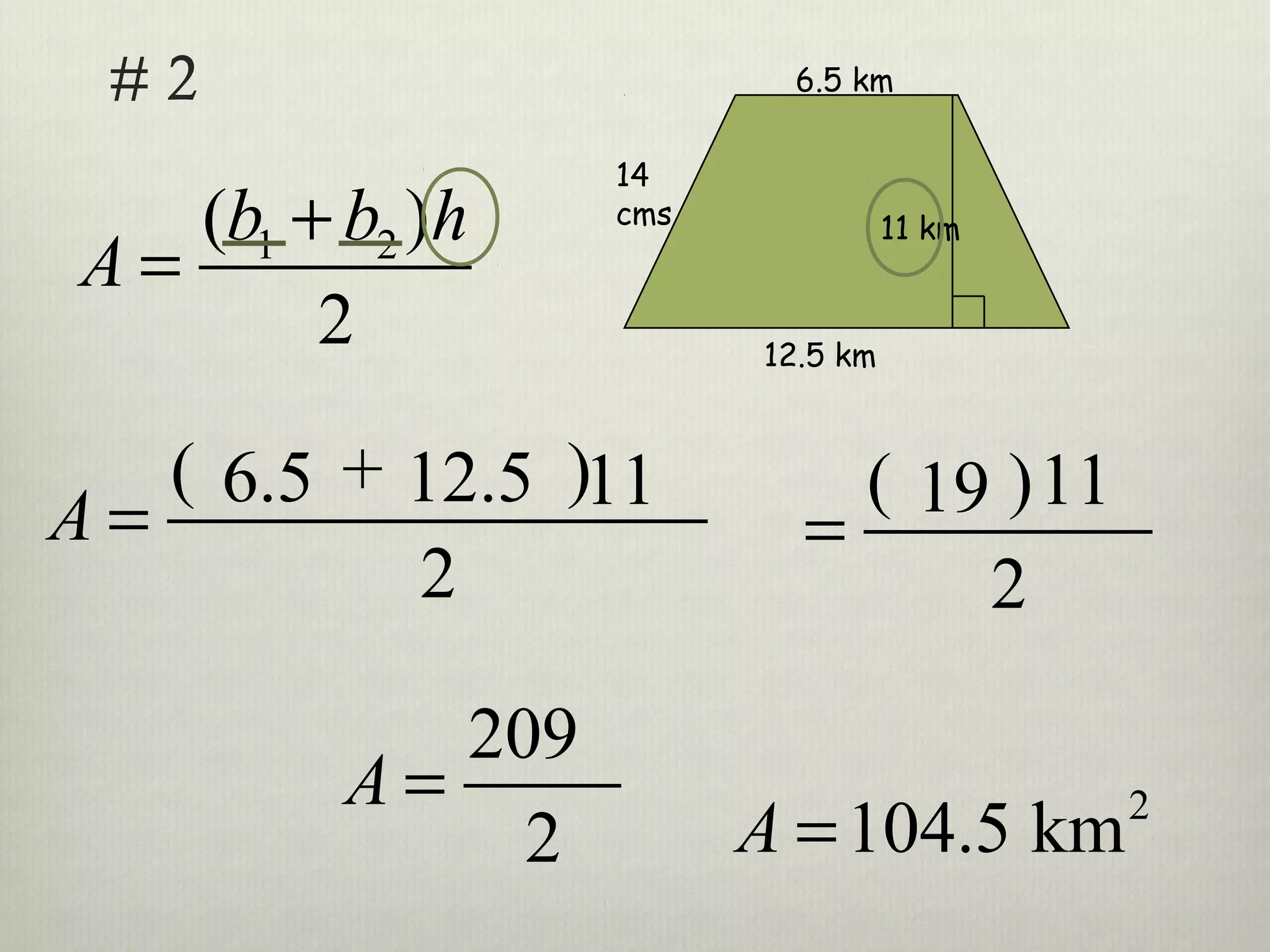 Area of trapezoids | PPT