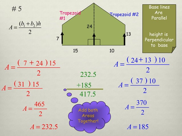 Area of trapezoids | PPT