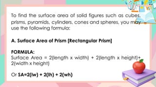 Comprehensive Guide to Surface Area of 3D Shapes: Cubes, Prisms ...