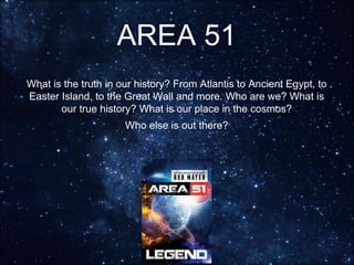 Overview of the bestselling Area 51 series | PPTX