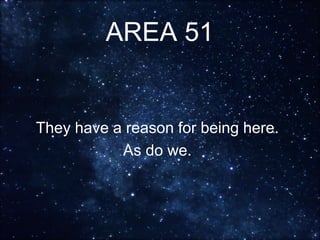 Overview of the bestselling Area 51 series | PPTX