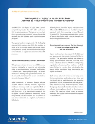 Ascentis Case Study - Area Agency Aging | PDF