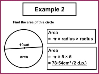 Area and Circumference of a Circle.ppt