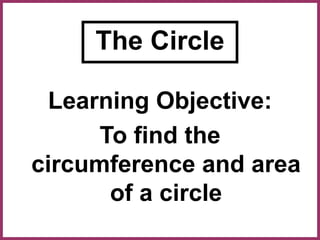 Area and Circumference of a Circle.ppt