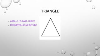Area and perimeter | PPT