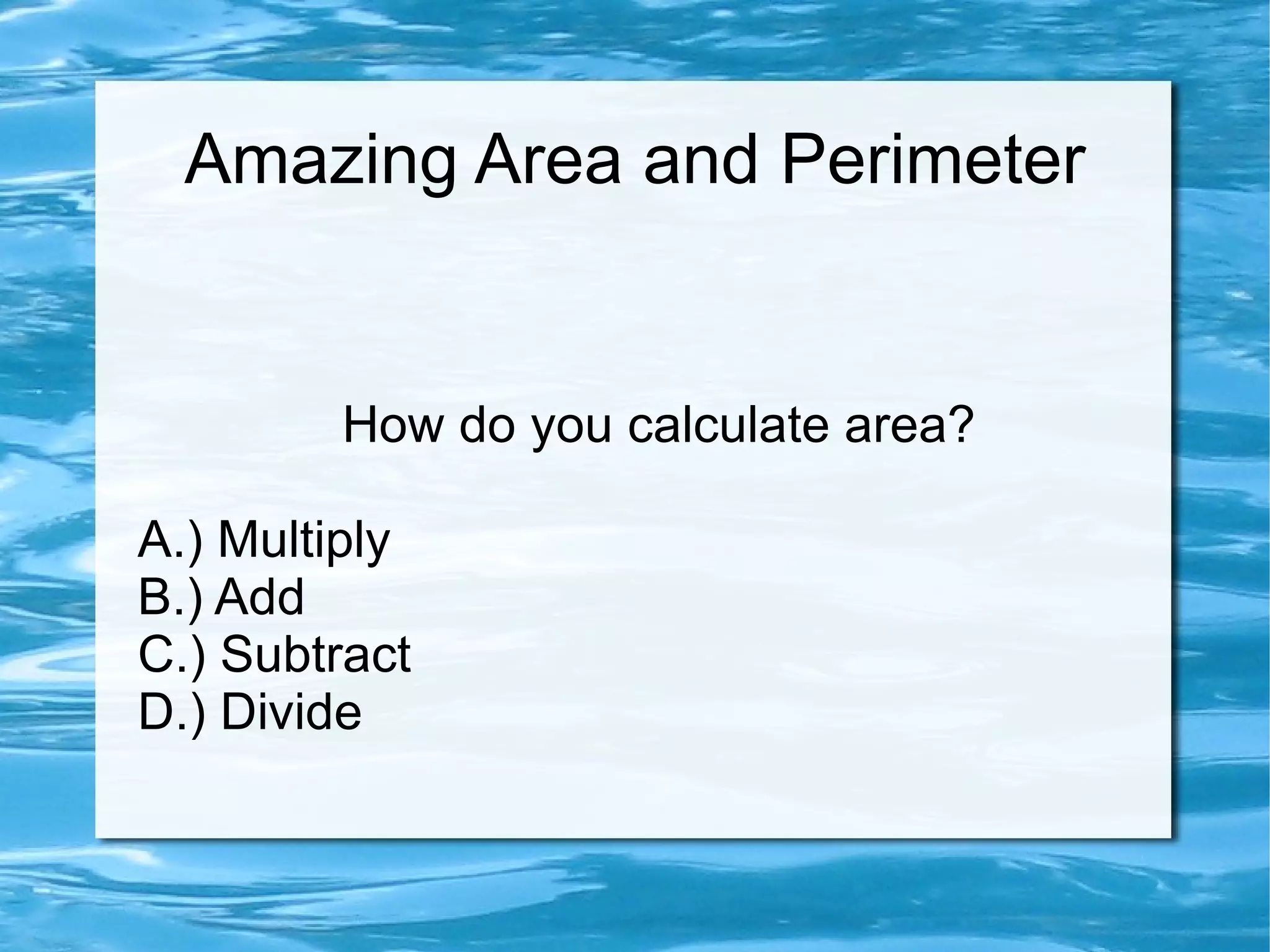 Area and perimeter | ODP
