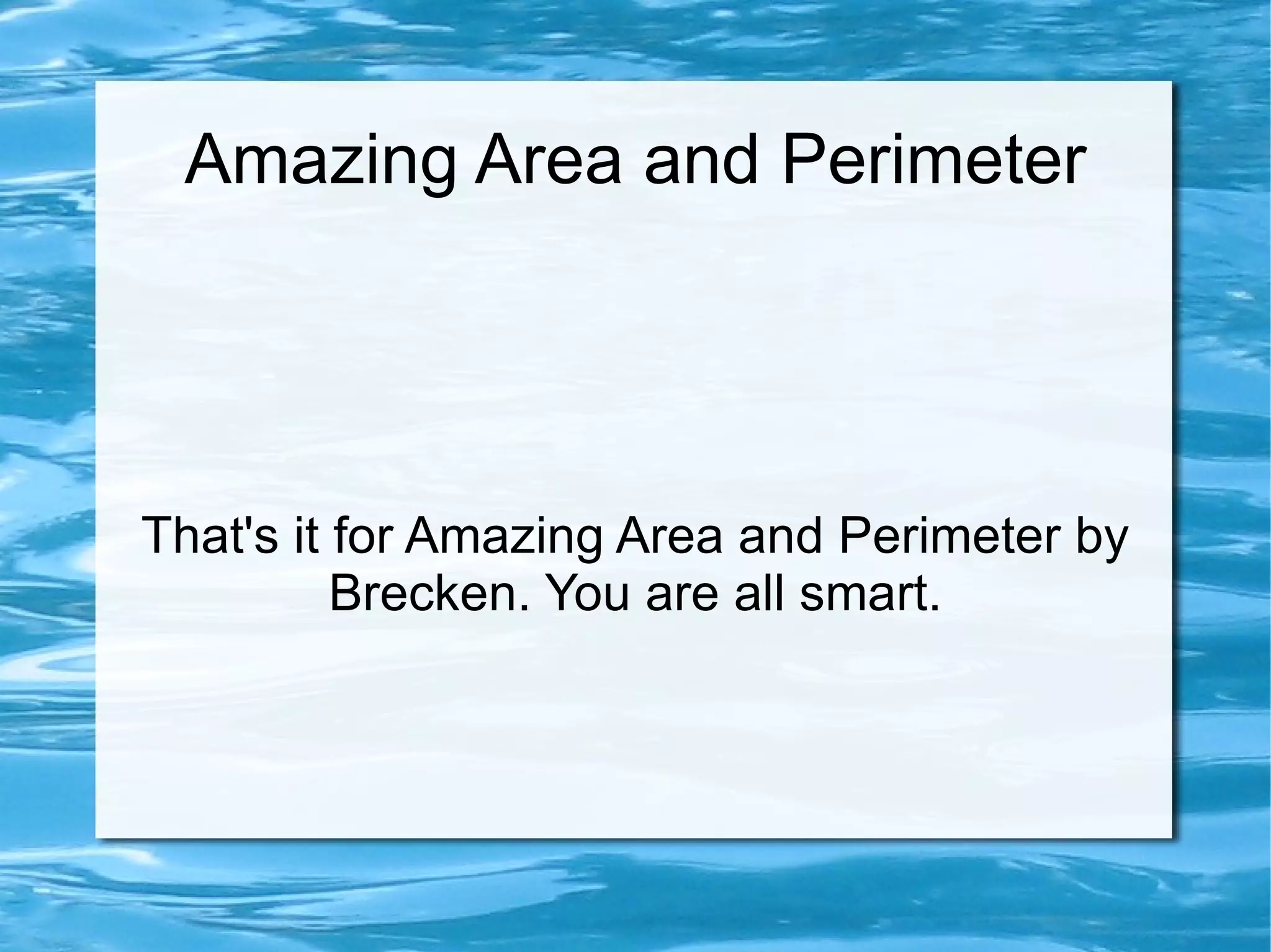 Area and perimeter | ODP
