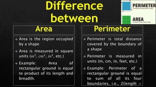 Area and perimeter | PPT