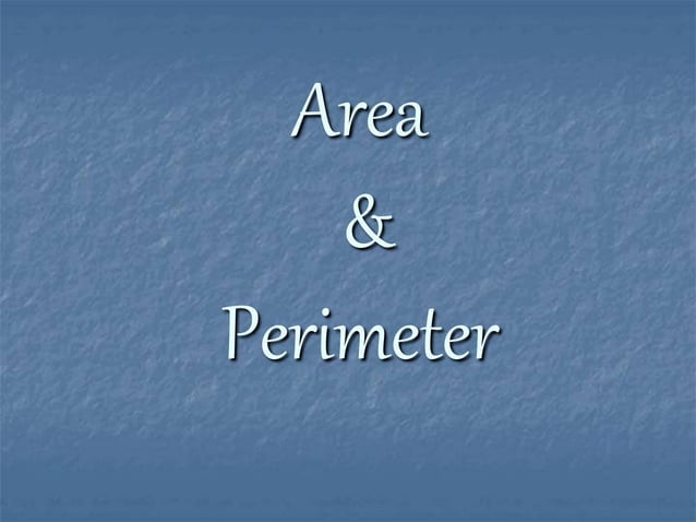 area and perimeter.ppt | Physics | Science