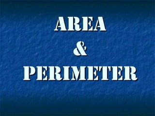 area and perimeter.ppt tutorials for kids | PPT