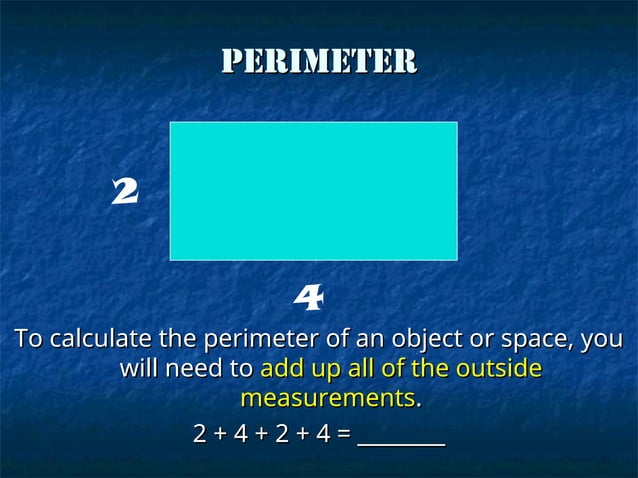 area and perimeter.ppt tutorials for kids | PPT