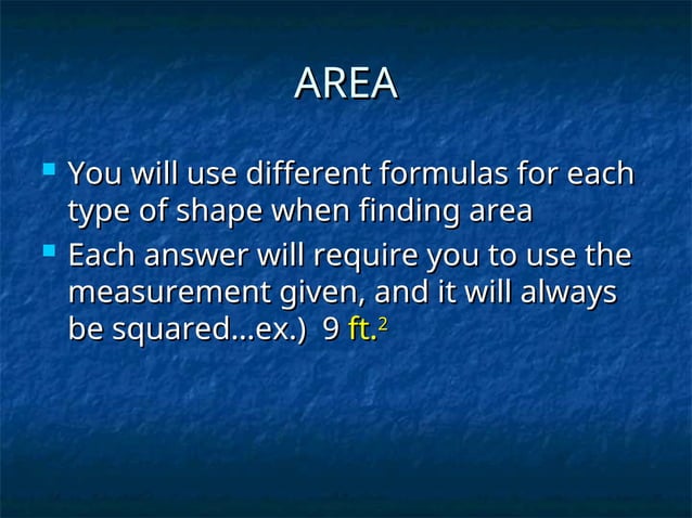 area and perimeter.ppt tutorials for kids | PPT