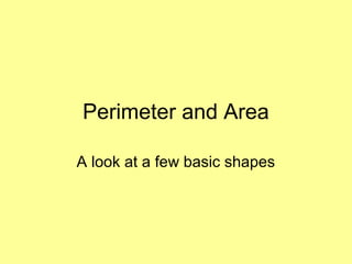 Area and perimeter_2011 | PPT