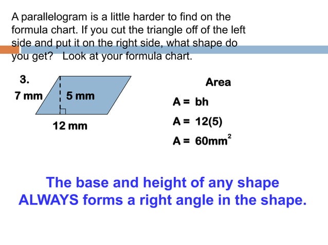 Area and perimeter of parallelograms | PPT | Physics | Science