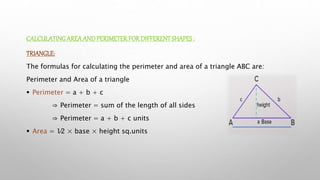 AREA AND PERIMETER | PPTX