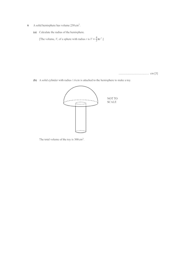 AREA AND VOLUME IGCSE MATHEMATICS PRACTICE TASKS pdf | PDF