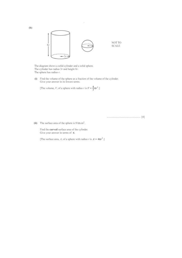 AREA AND VOLUME IGCSE MATHEMATICS PRACTICE TASKS pdf | PDF