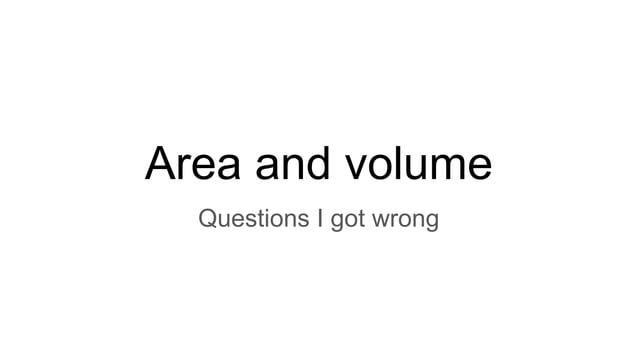 Area and volume.pptx (Exploring Area and Volume Concepts) | PPT