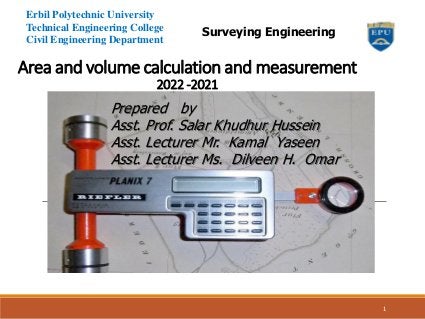Area and volume calculation and measurement | PDF