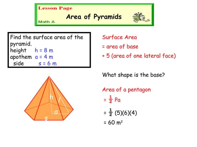 Area and volume of cones and pyramids.pptx | 3-D Graphics | Computer ...