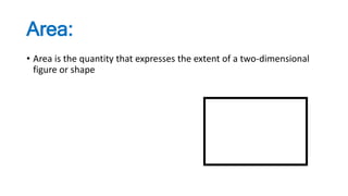 Area and volume of shapes | PPTX