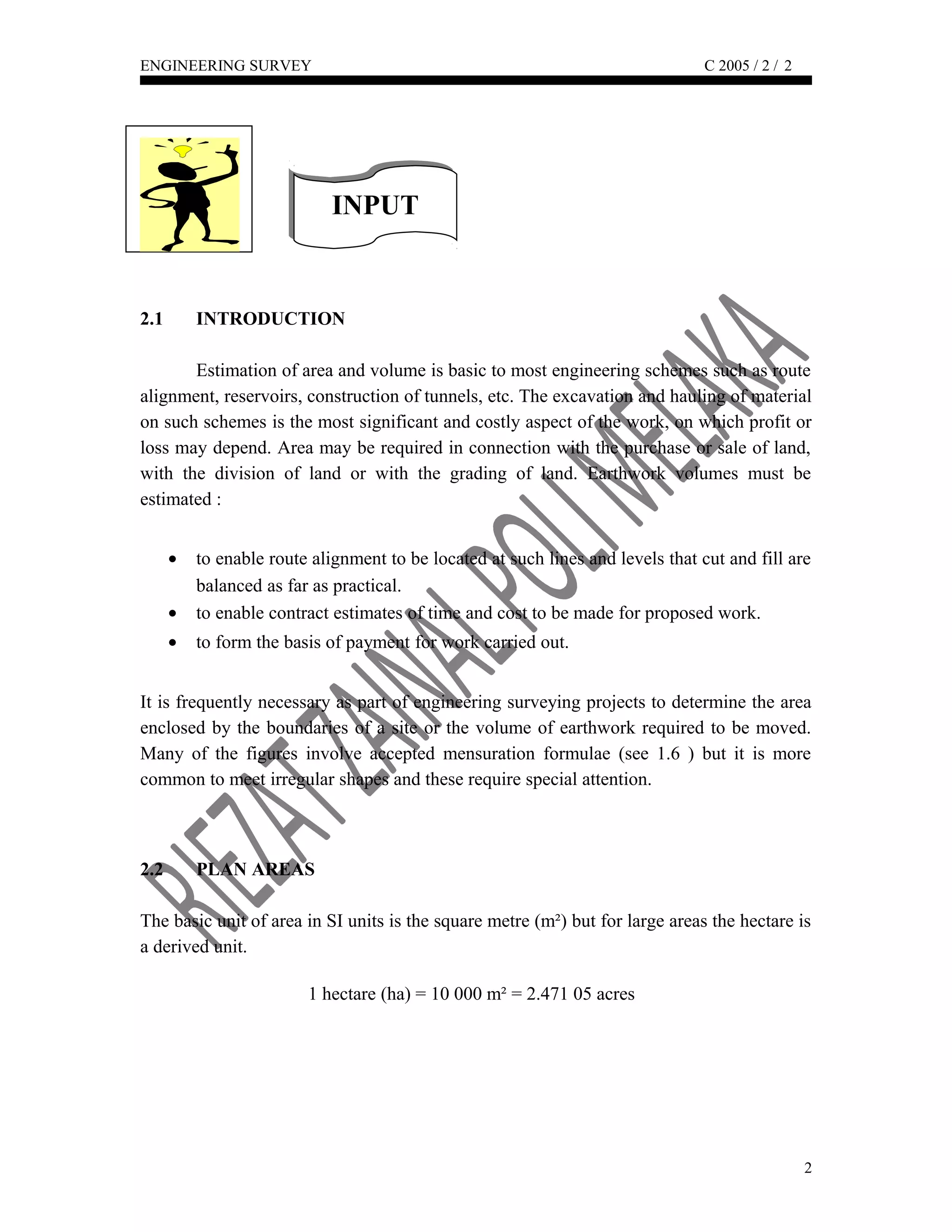 Area and Volume Survey Engineering (RZ) | DOC