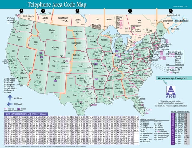 Area Code Map | PDF | North America Travel | Travel Locations