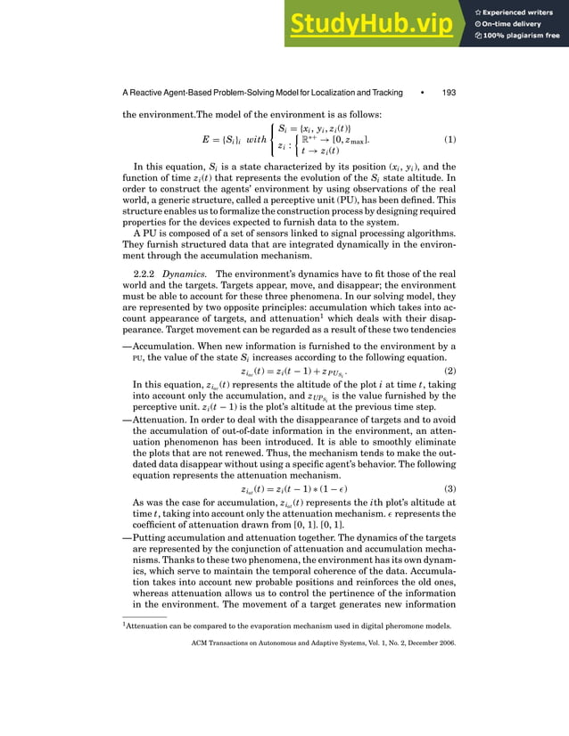A Reactive Agent-Based Problem-Solving Model | PDF
