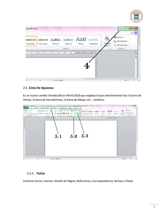Area de trabajo de microsoft word 2010 | PDF