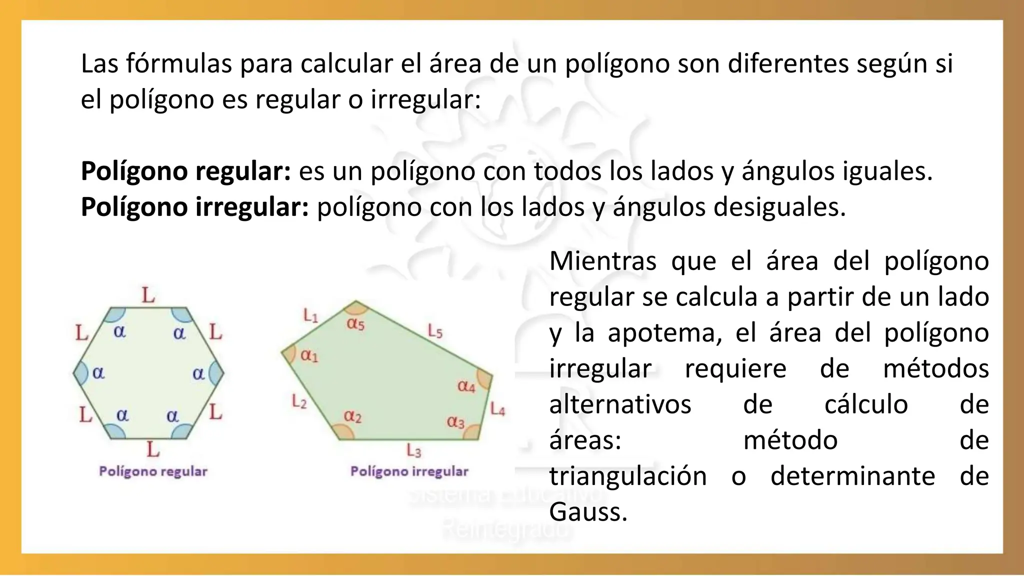 AREA DE UN POLIGONO, como calcular la superficies | PPTX | Geography ...