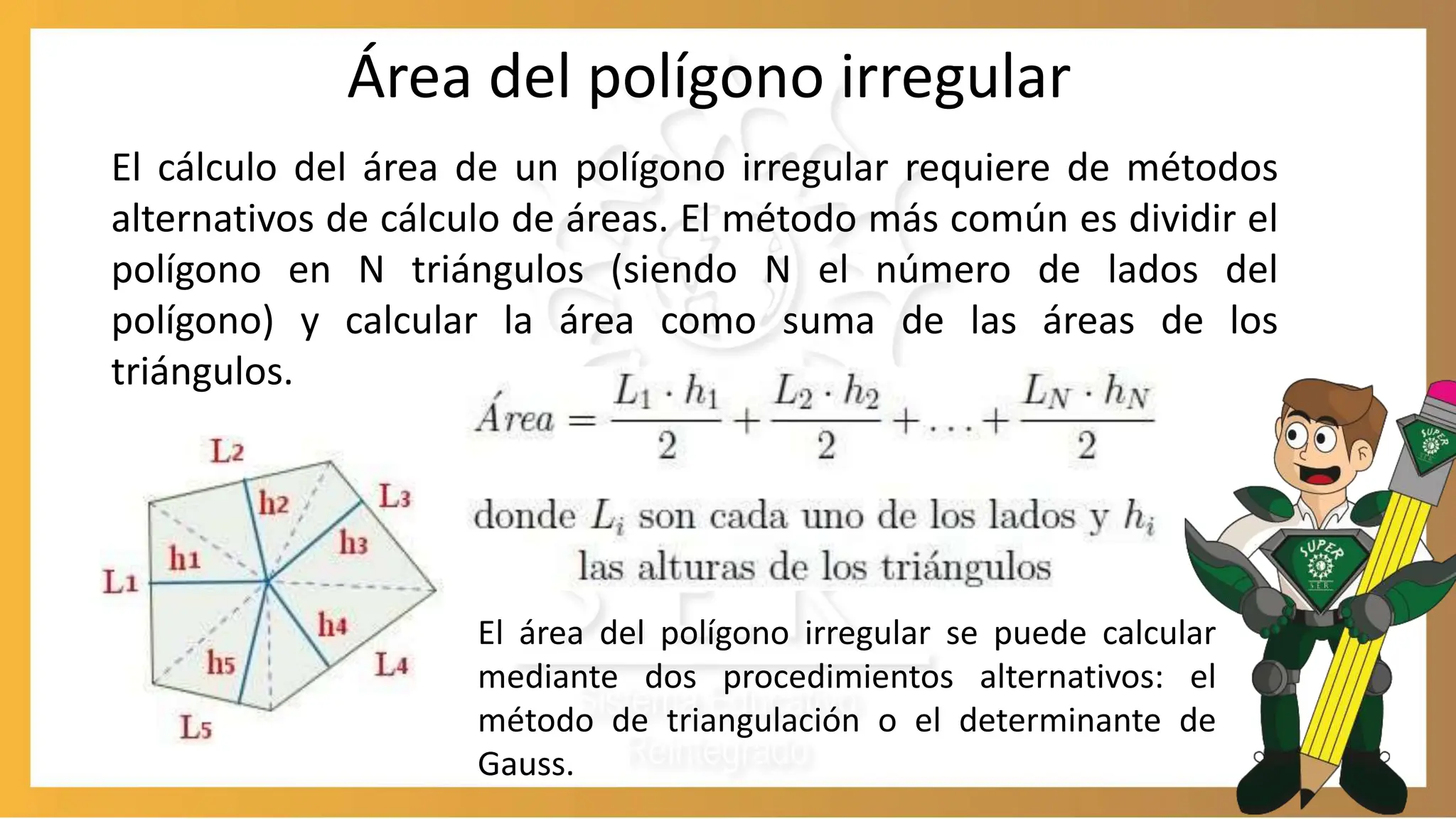 AREA DE UN POLIGONO, como calcular la superficies | PPTX | Geography ...