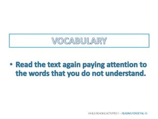 A reading lesson sequence example | PPT