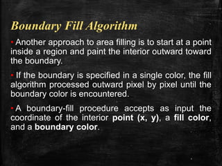 Area filling algo | PPTX