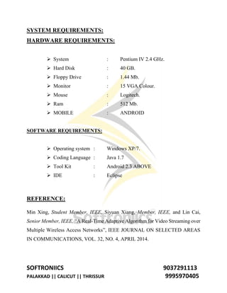 A real time adaptive algorithm for video streaming over multiple wireless access networks | PDF