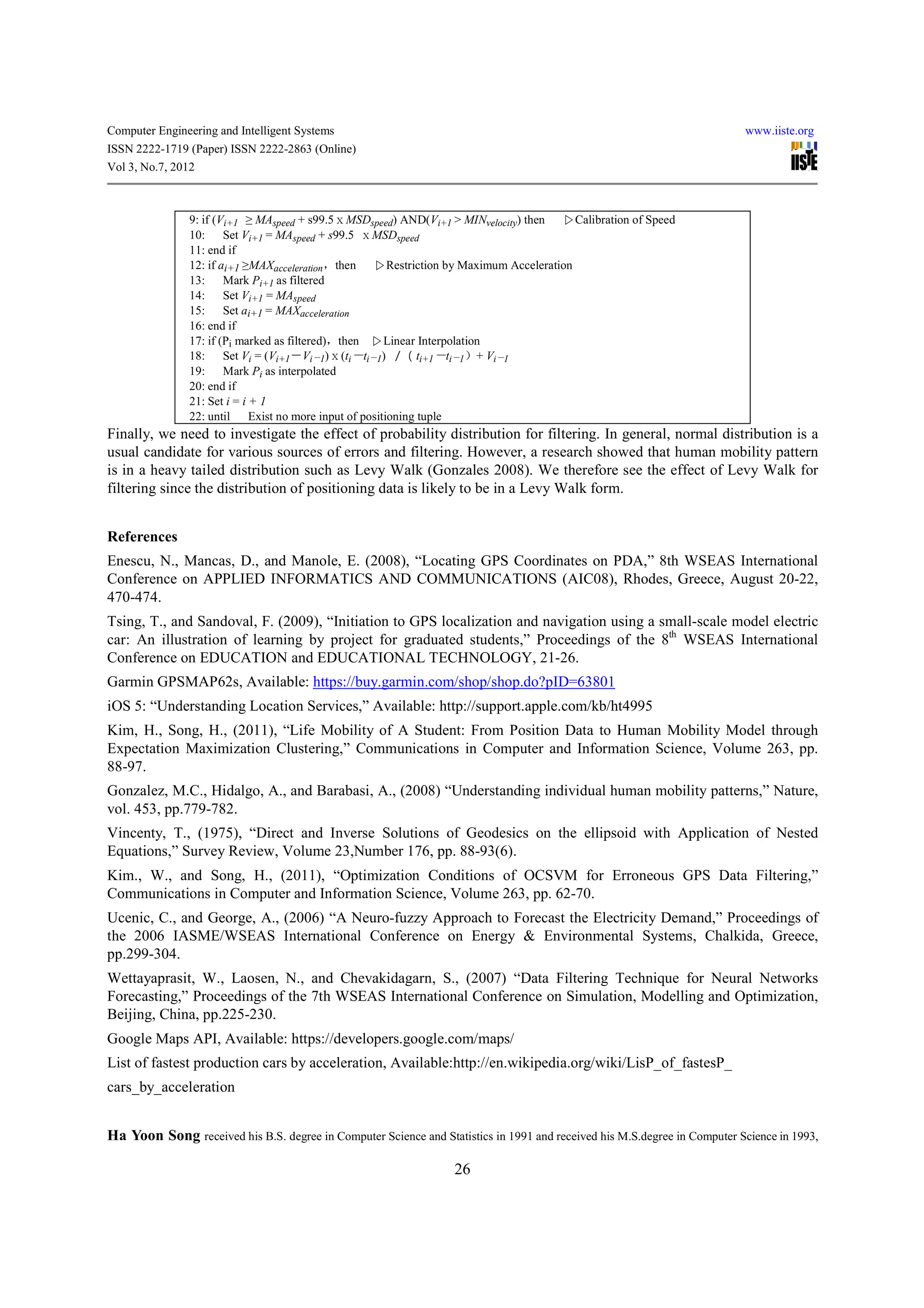 A real time filtering method of positioning data with moving window mechanism | PDF