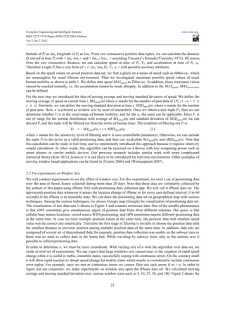 A real time filtering method of positioning data with moving window ...