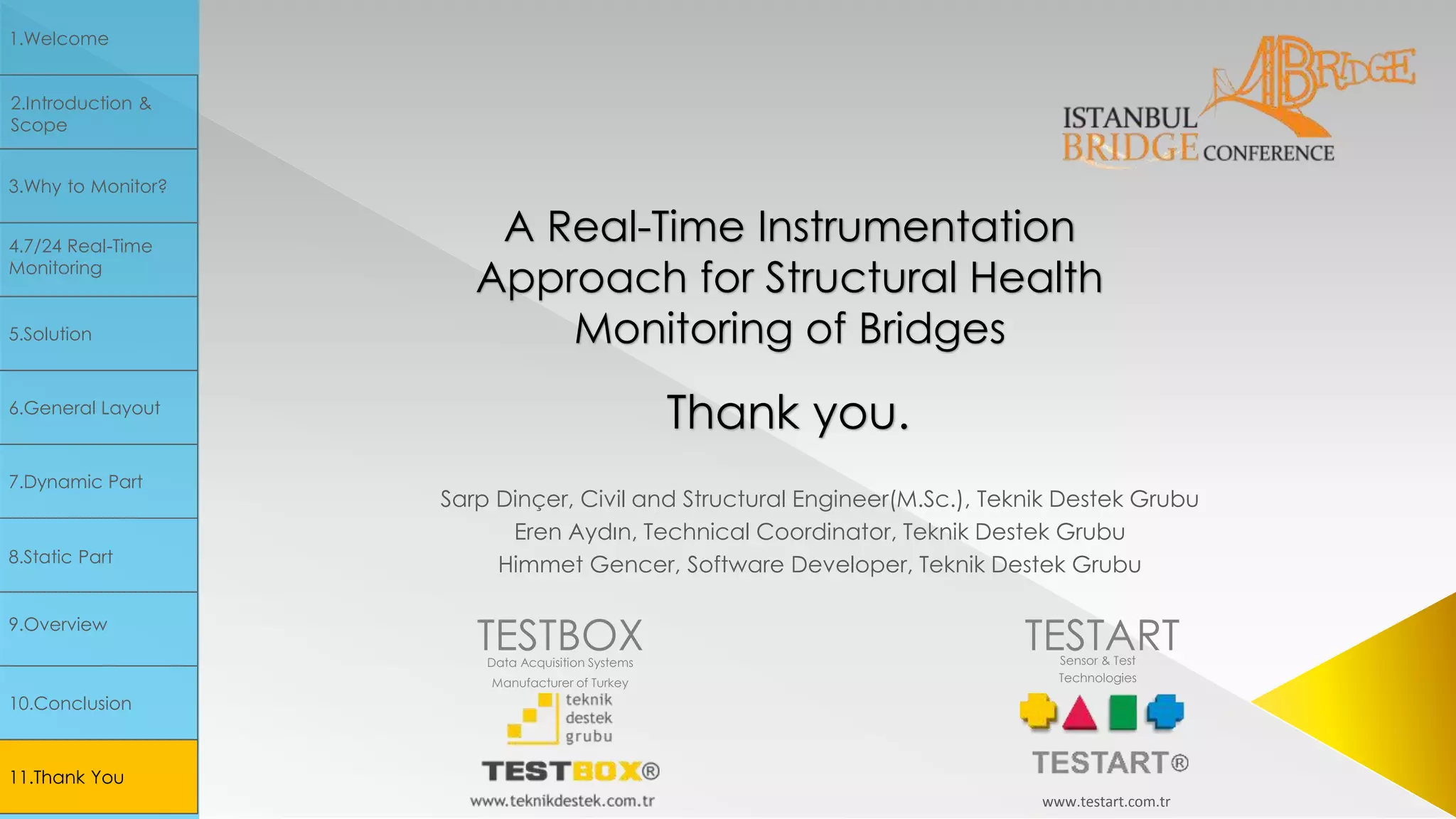 A real time instrumentation approach for bridges and tunnels | PPTX