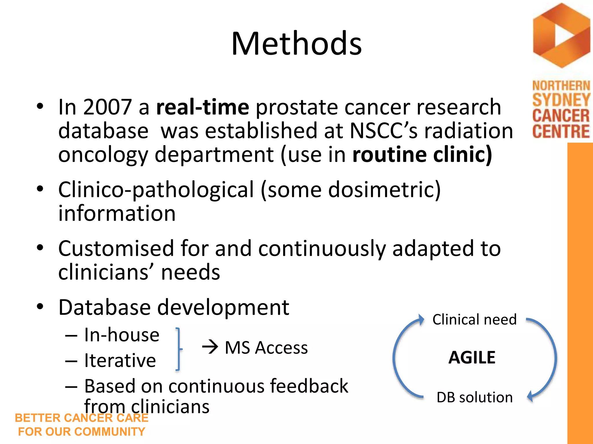 A Real-Time Prostate Cancer Radiotherapy Research Database | PPTX