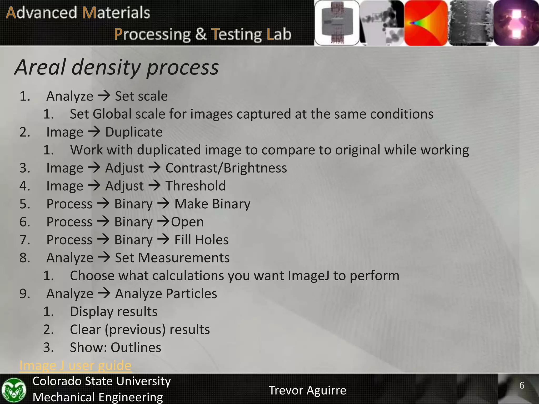 Measuring normalized areal density of pore/fiber volume fraction ...