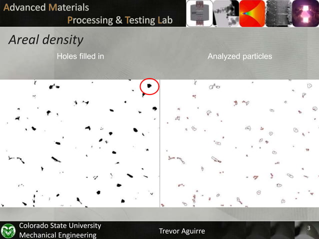 Measuring normalized areal density of pore/fiber volume fraction ...