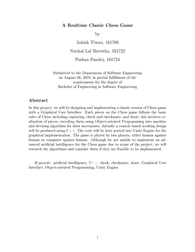 A realtime classic chess game [proposal] | PDF