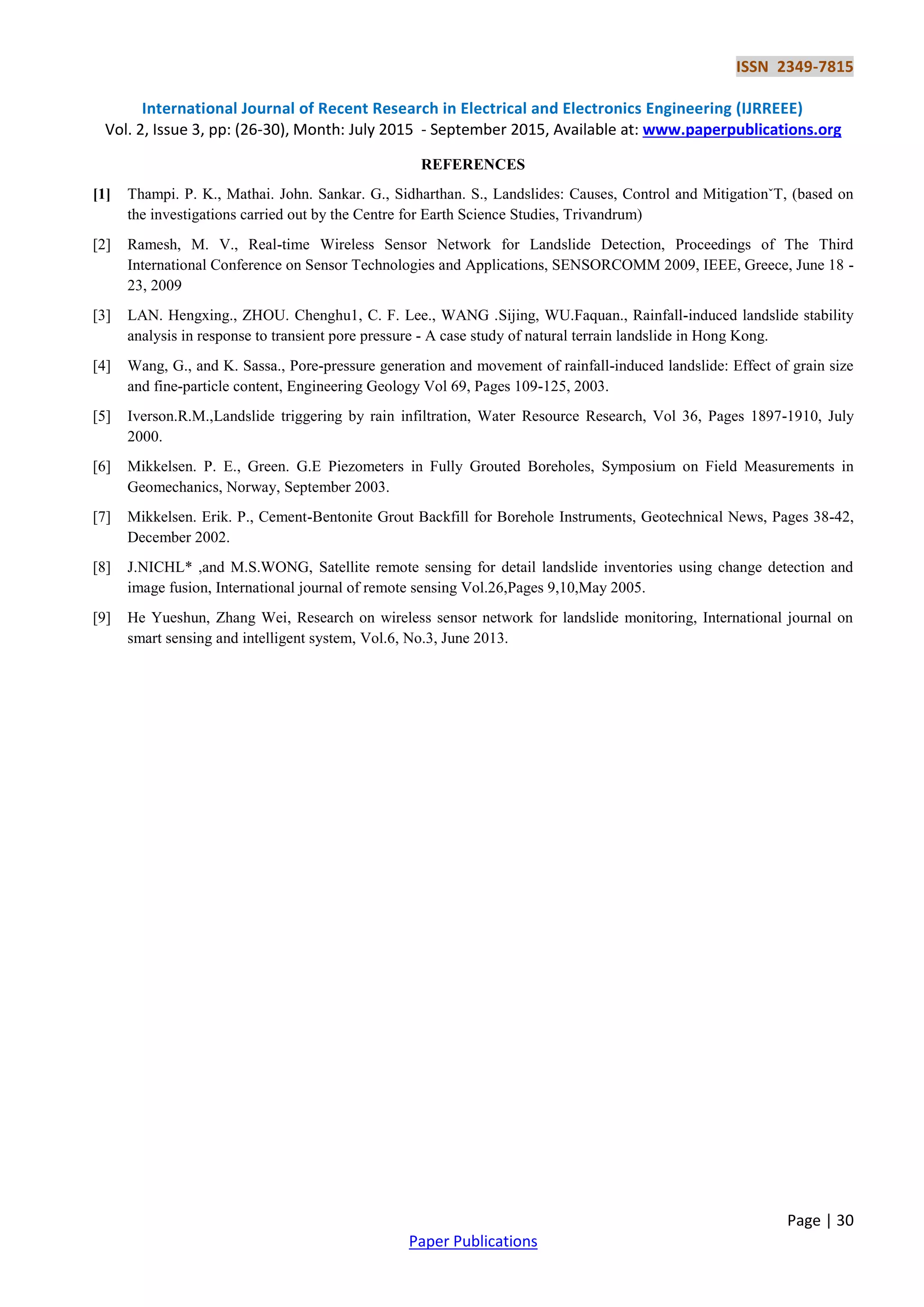 A REAL TIME LANDSLIDE DETECTION WITH ACKNOWLEDGEMENT | PDF | Computer Networking | Computing