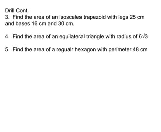 Are and perimeter review | PPTX