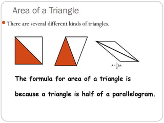 Area of triangles and trapezoids | PPT
