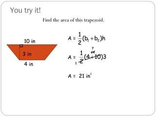 Area of triangles and trapezoids | PPT