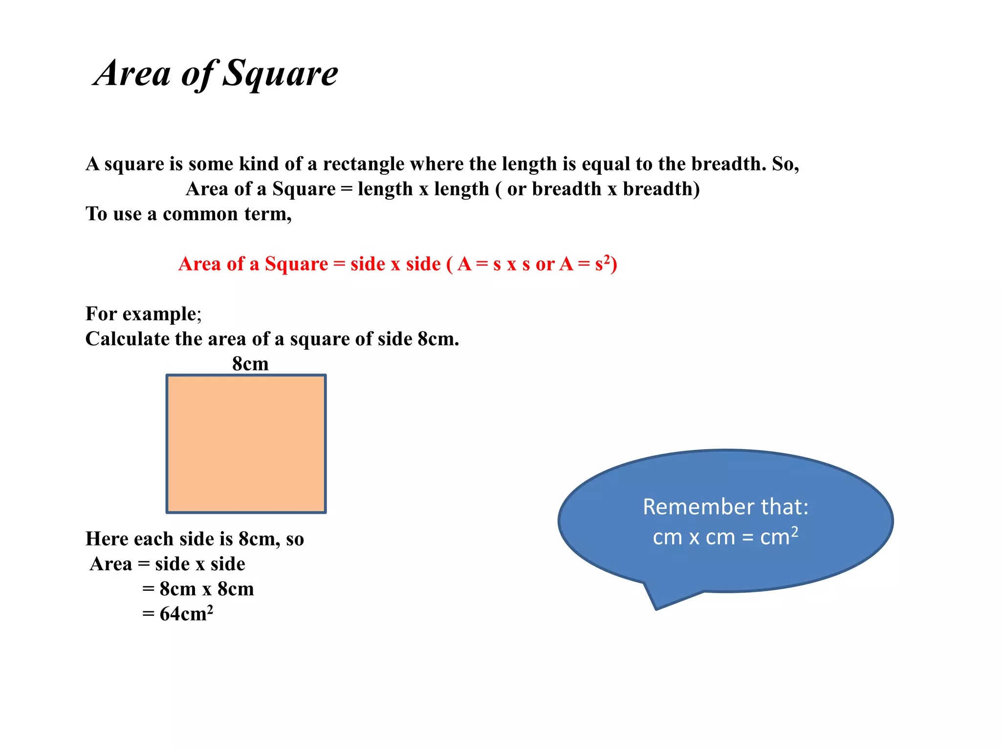 Areas of quadrilaterals | PPTX
