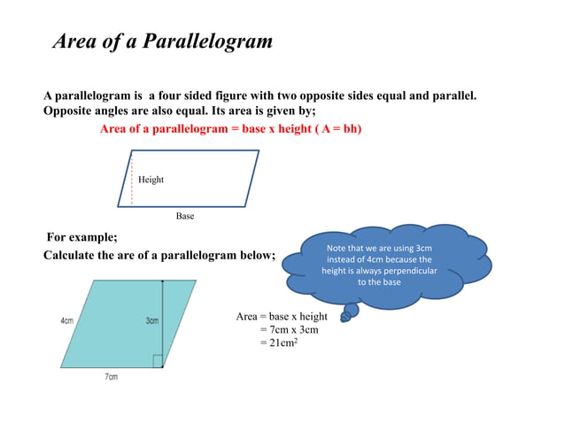 Areas of quadrilaterals | PPT