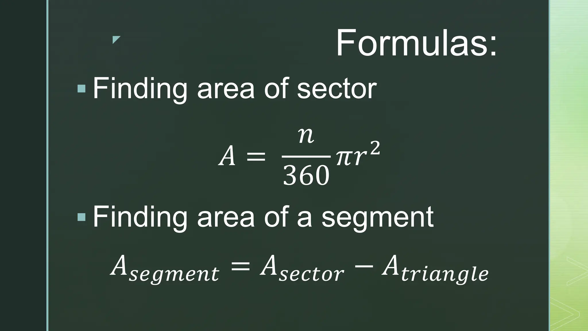 AREA OF A SECTOR AND SEGMENTS OF As.pptx