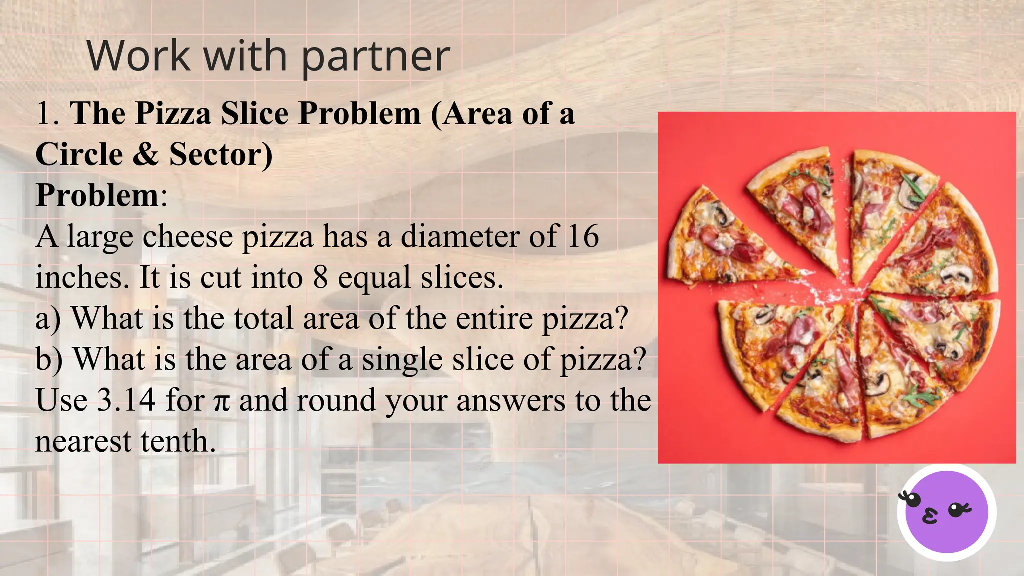 Area of a Semicircle with worksheet and key | PPTX