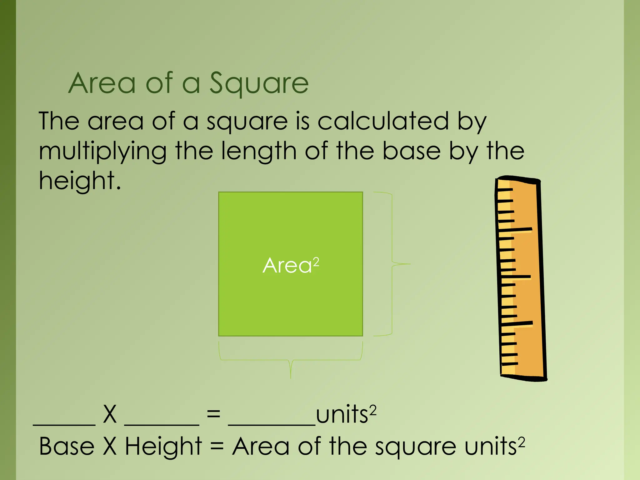 How to find the Area of a square using the formula.pptx